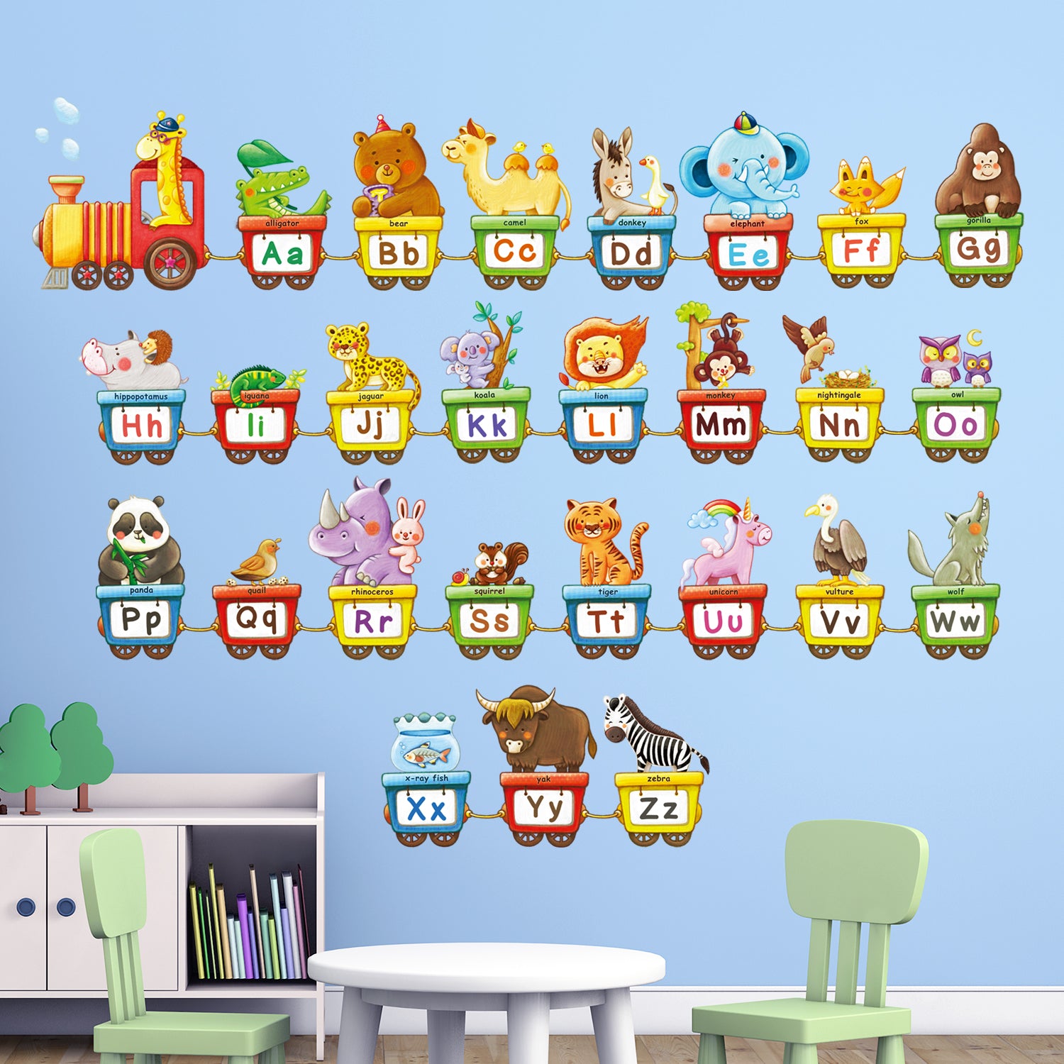 Animal Alphabet Wall Decals Animal Alphabet And Numbers Tree Wall