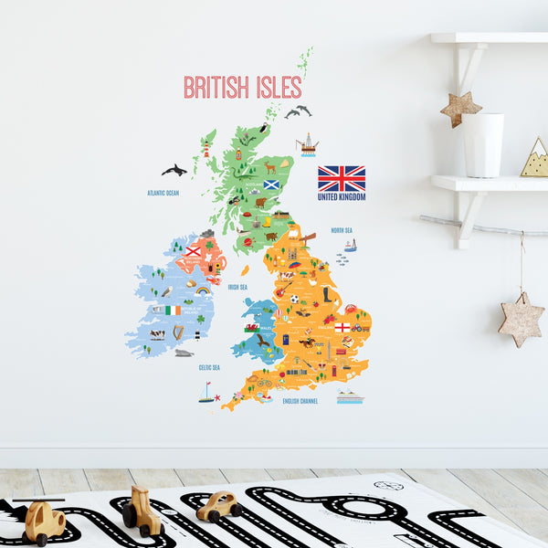 UK Map Wall Stickers – DECOWALL