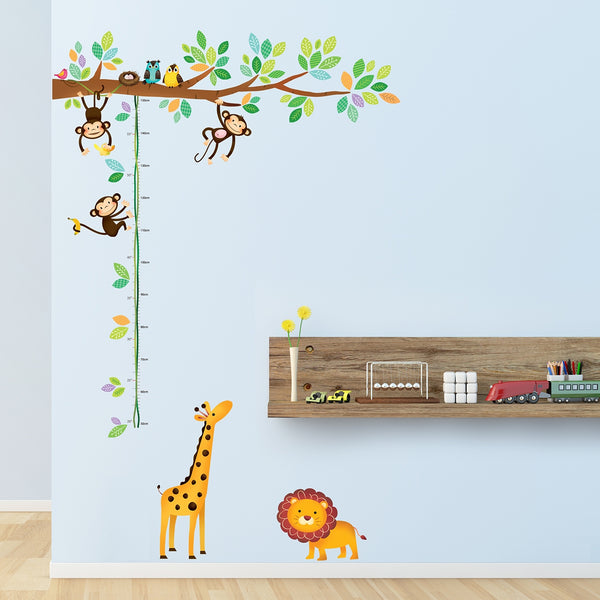 Little Monkeys Height Chart Wall Stickers – DECOWALL